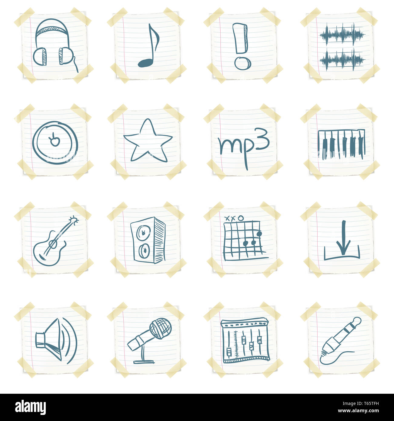 Sticker Icon Set Stock Photo - Alamy