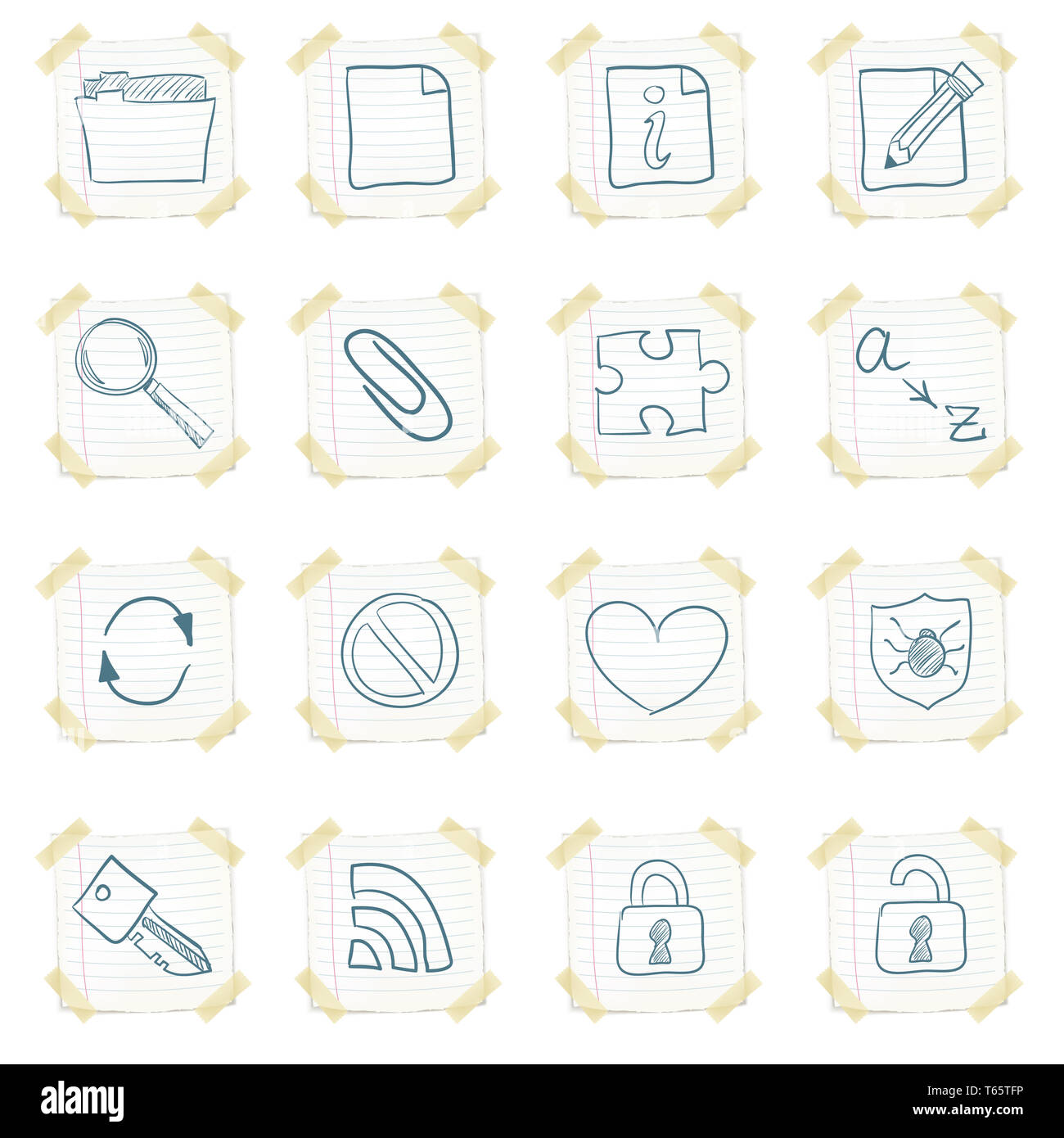 Sticker Icon Set Stock Photo - Alamy