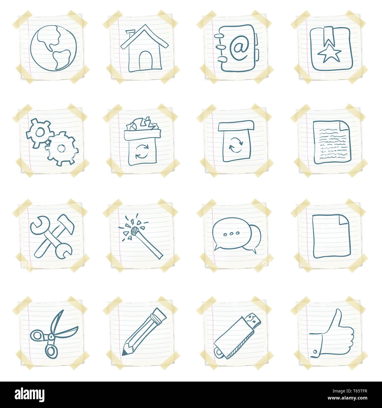 Sticker Icon Set Stock Photo - Alamy