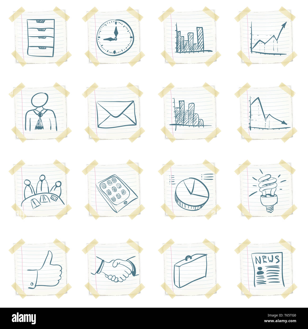 Sticker Icon Set Stock Photo - Alamy