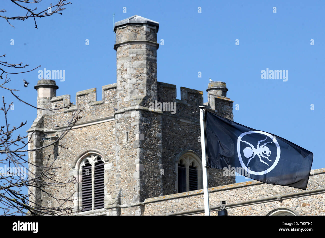 The funeral of The Prodigy vocalist Keith Flint at St. Mary’s Church in ...