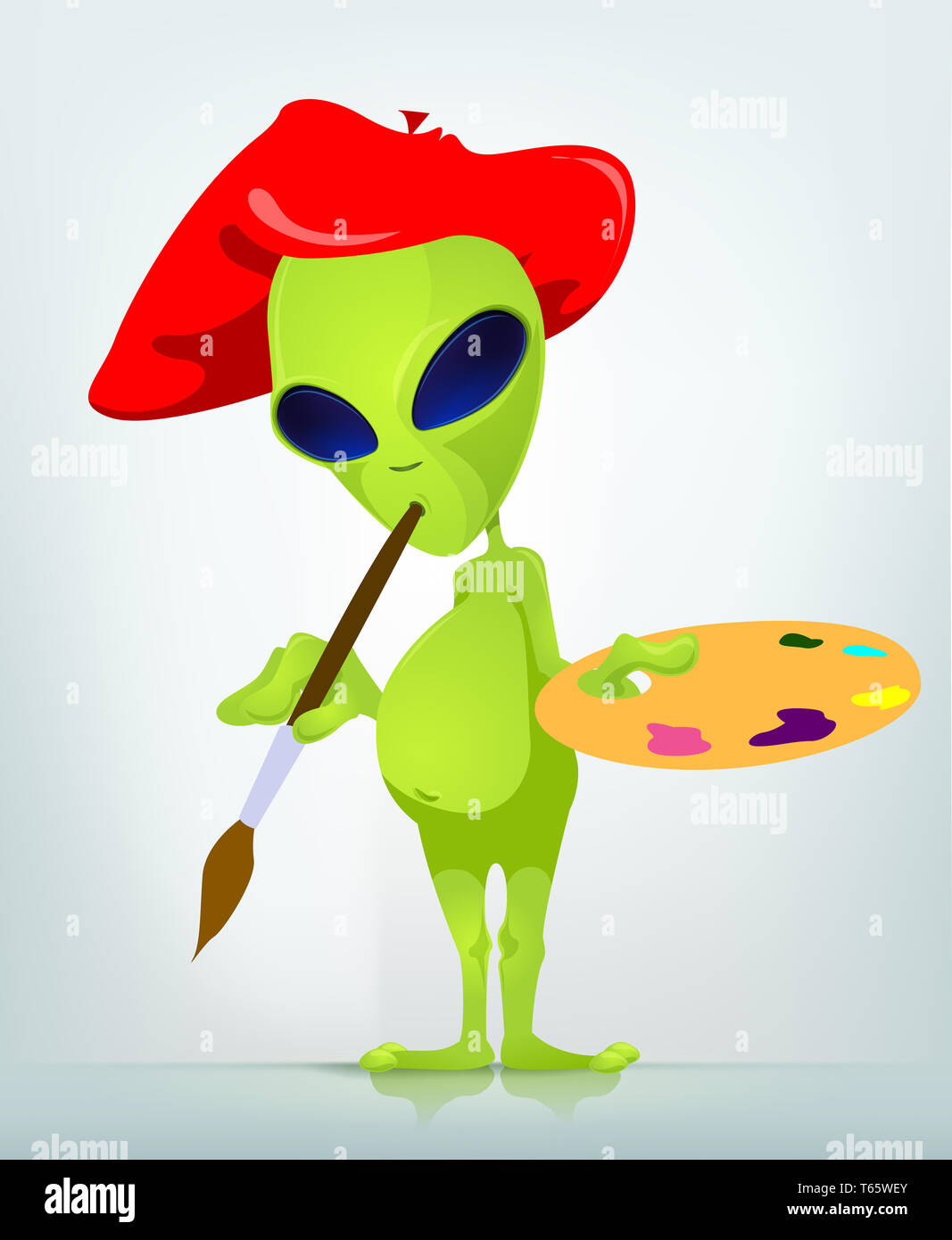 Paint brush cartoon character funny hi-res stock photography and images ...