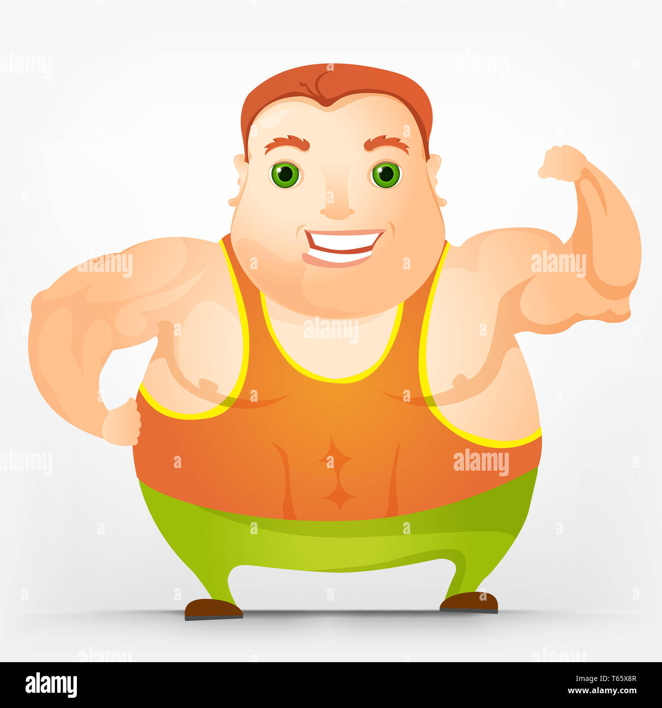 Cartoon muscle man hi-res stock photography and images - Alamy