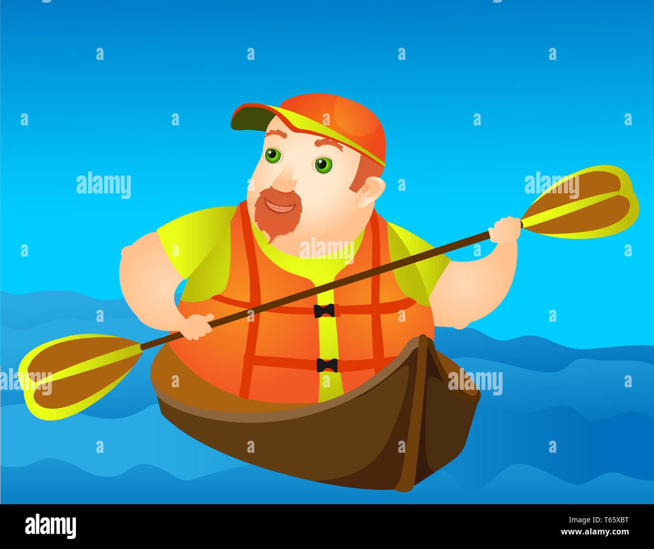 Fat man kayaking hi-res stock photography and images - Alamy