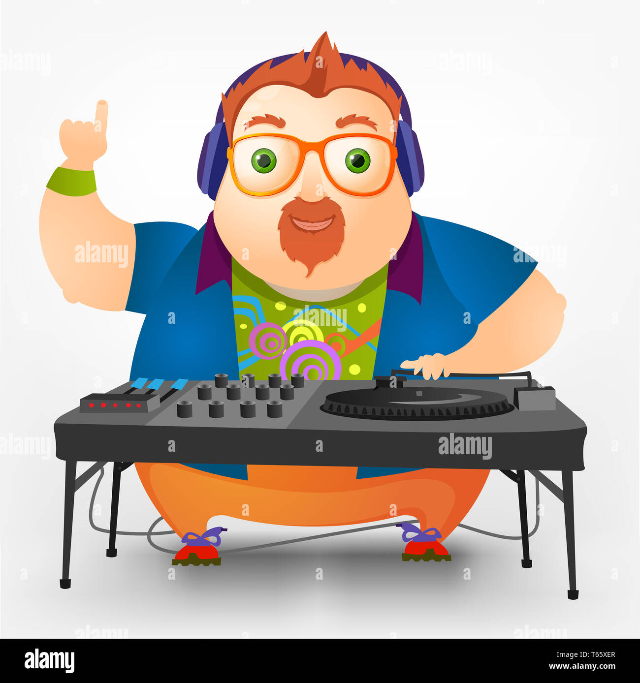 Cartoon character cheerful chubby men hi-res stock photography and ...