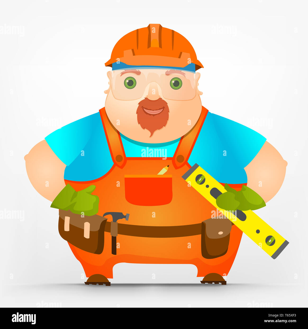 Cartoon character cheerful chubby men hi-res stock photography and ...