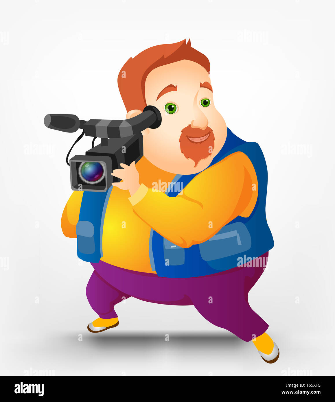 Cartoon character cheerful chubby men hi-res stock photography and ...