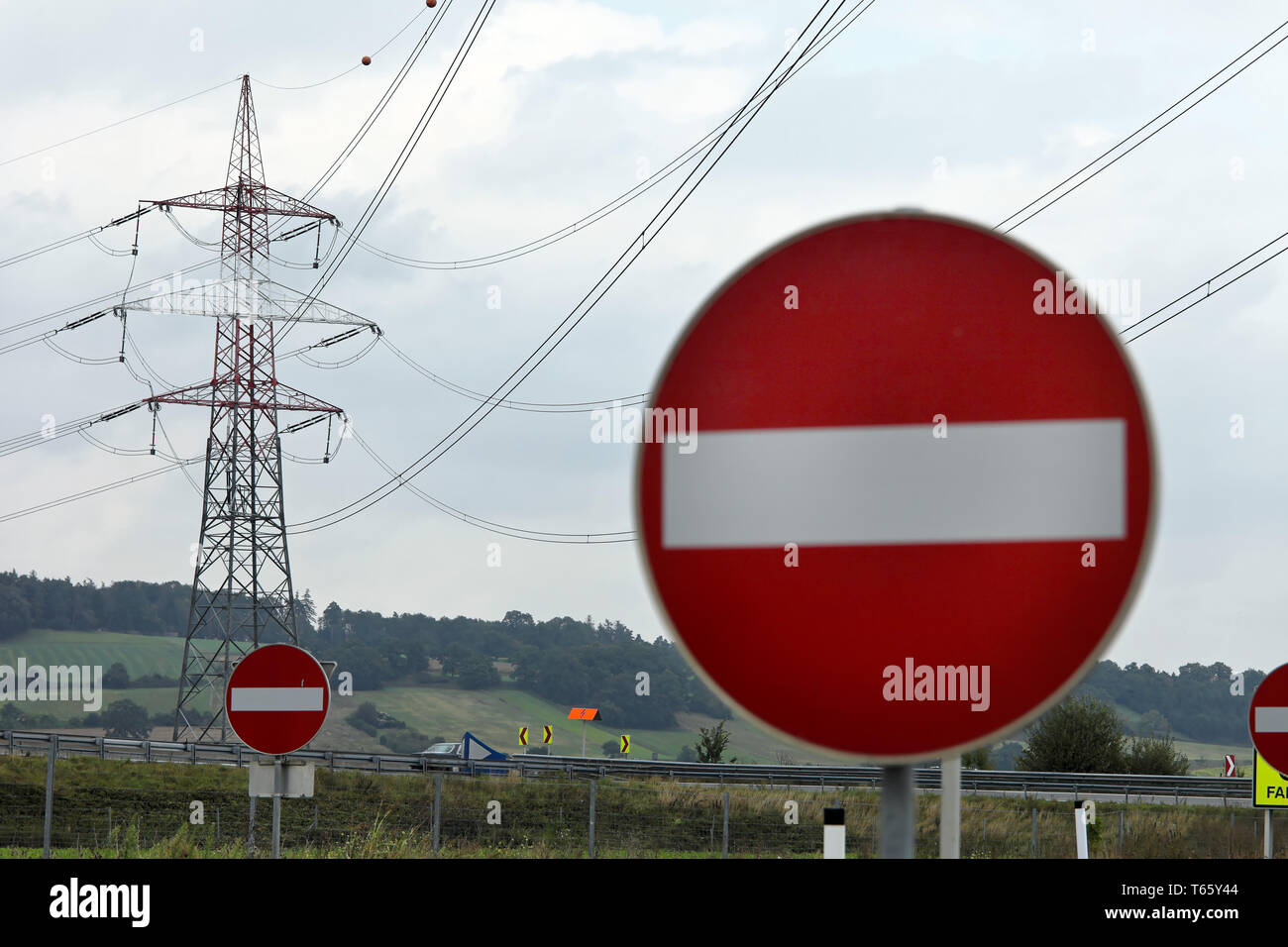 power pole symbol photo Stock Photo - Alamy