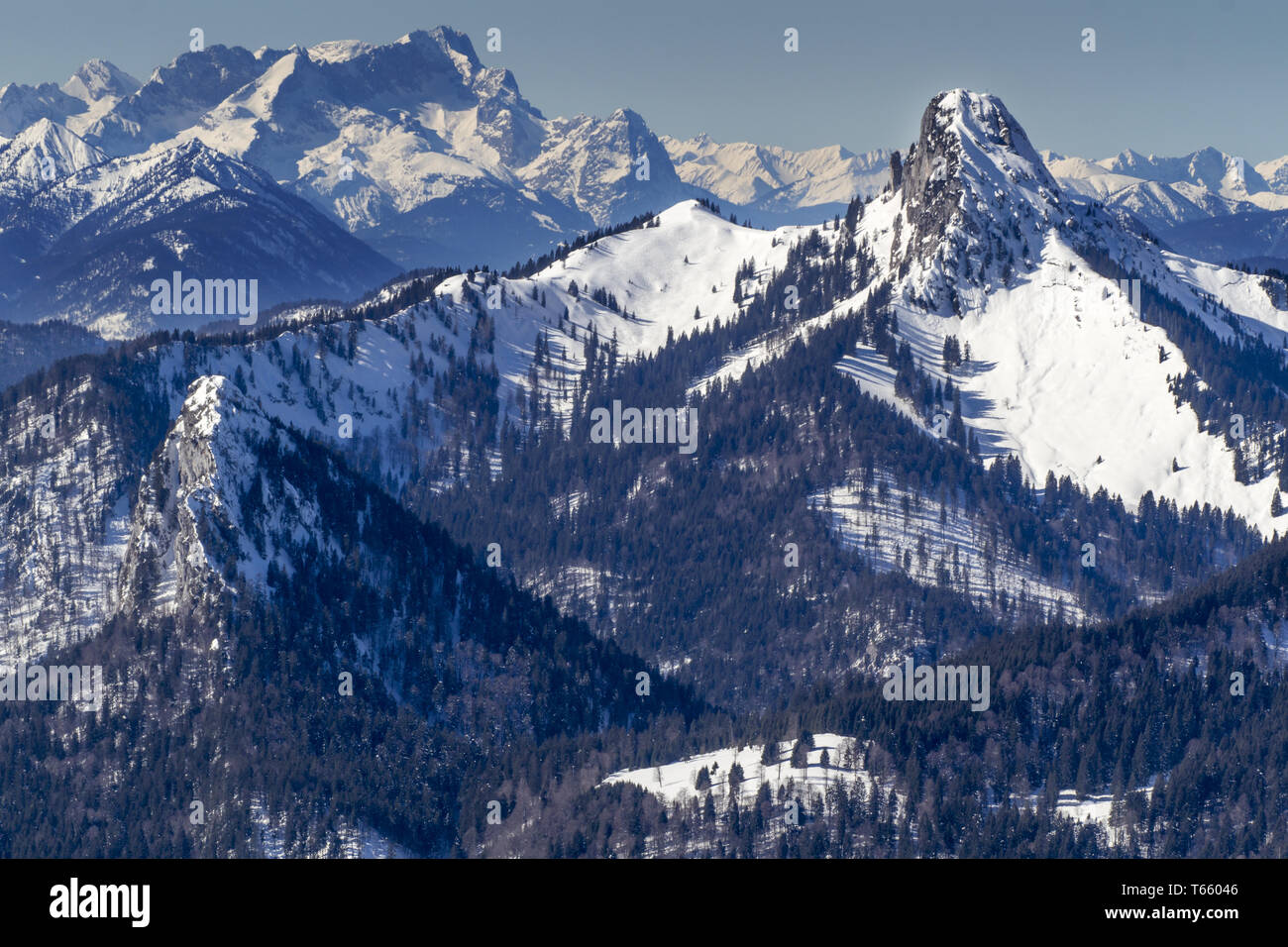 Look to the Zugspitze, the highest mountain in Germany Stock Photo - Alamy
