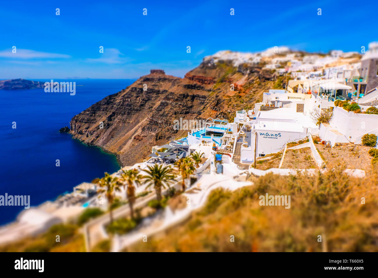 Village view over the sea Stock Photo - Alamy