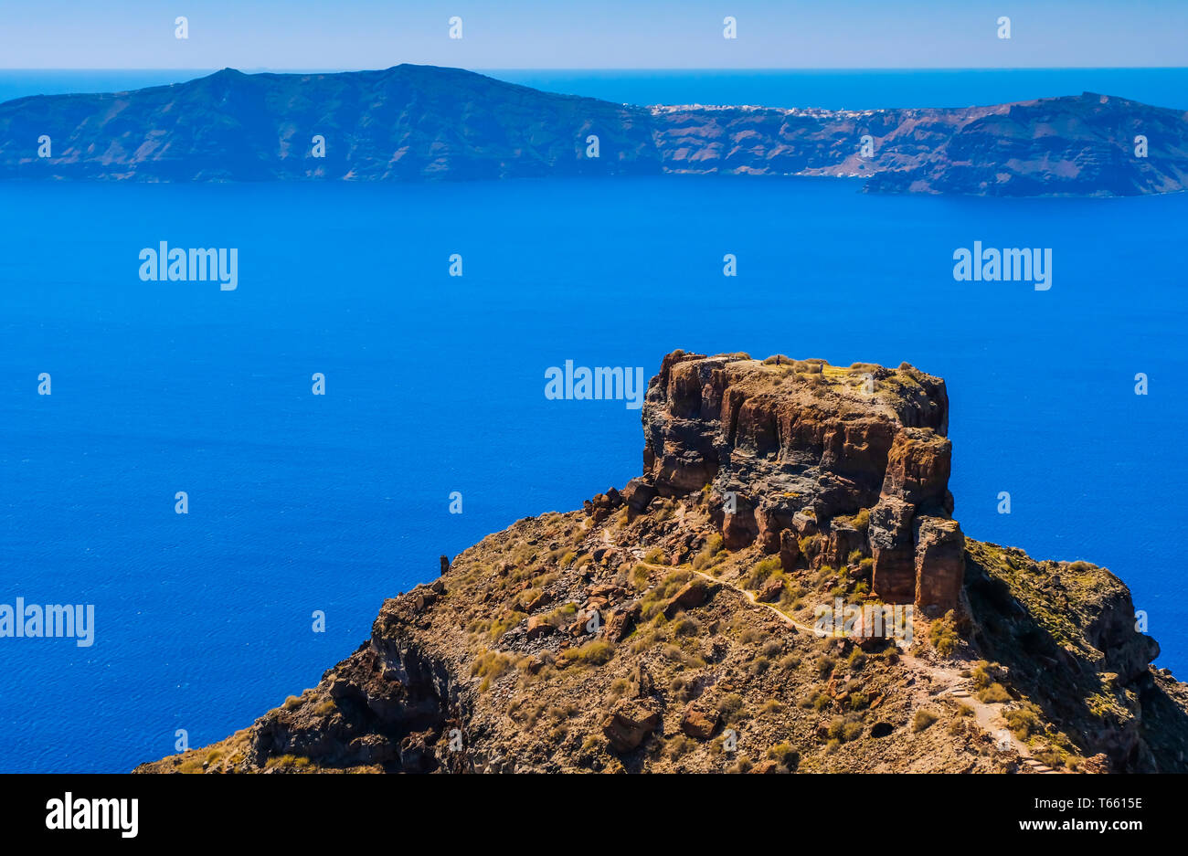 Mountain over the sea Stock Photo - Alamy