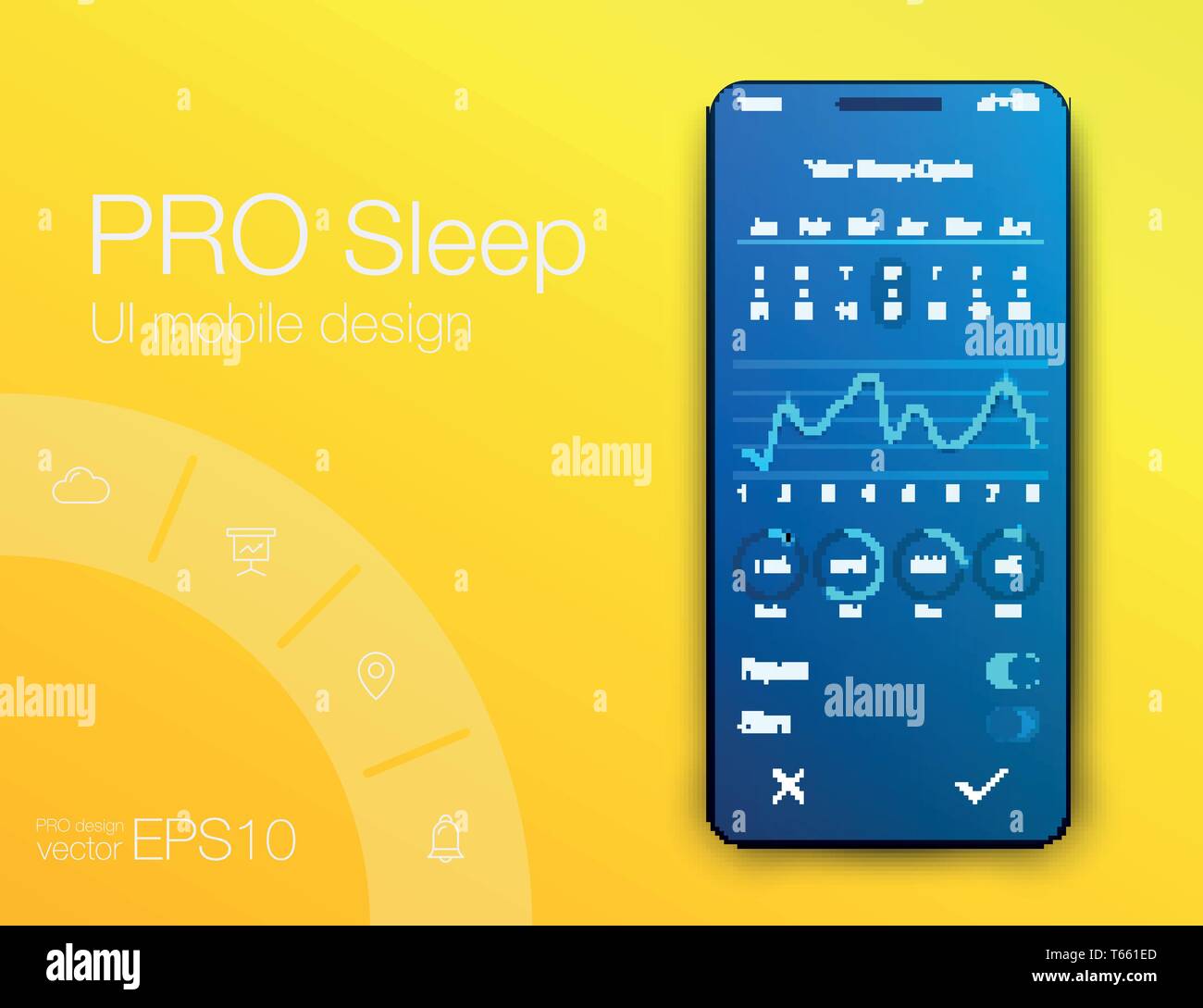 User interface with infographics with charts and graphs in flat design ...