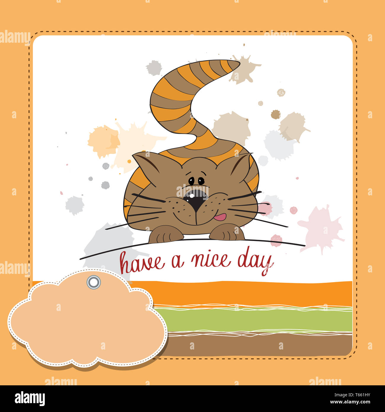 kitty wishes you a nice day Stock Photo - Alamy