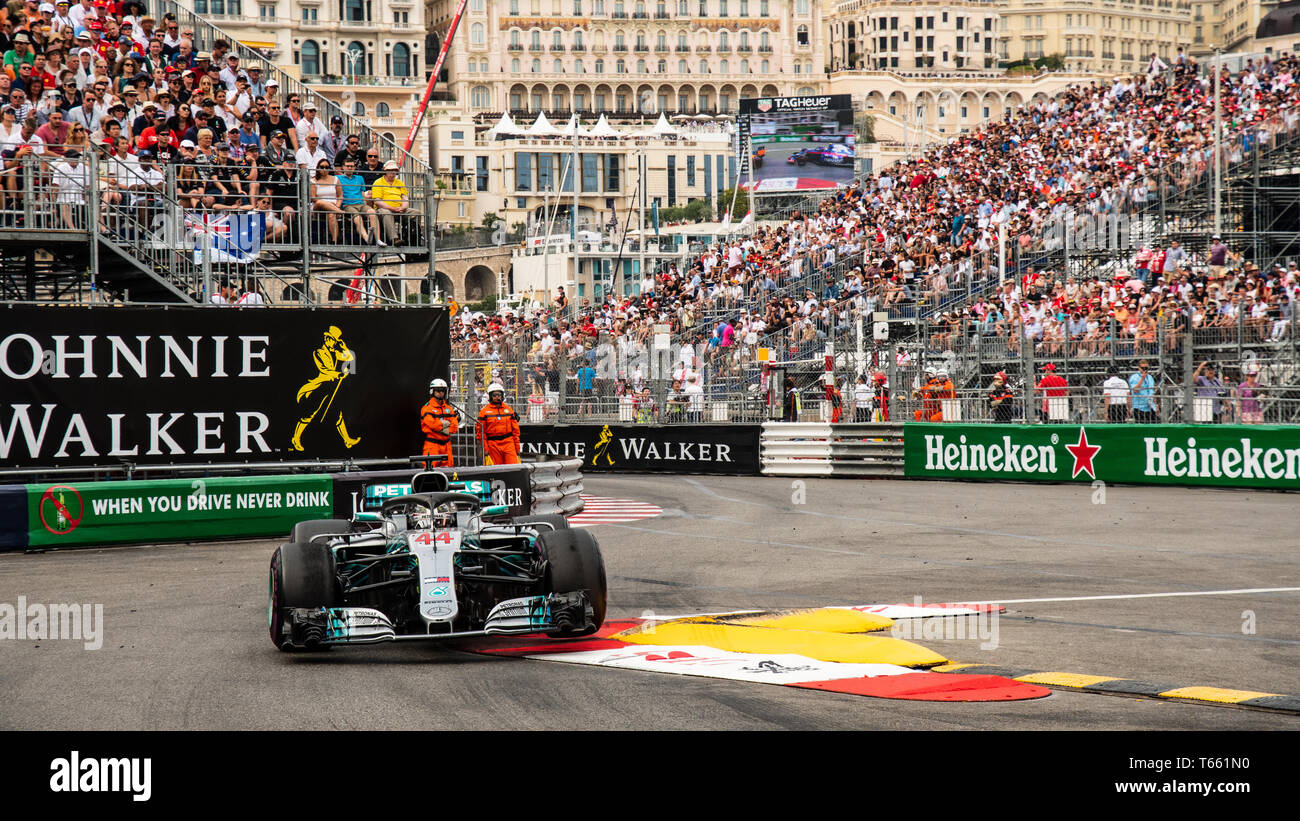 Monte Carlo/Monaco - 05/27/2018 - #44 Lewis HAMILTON (GBR) in his ...