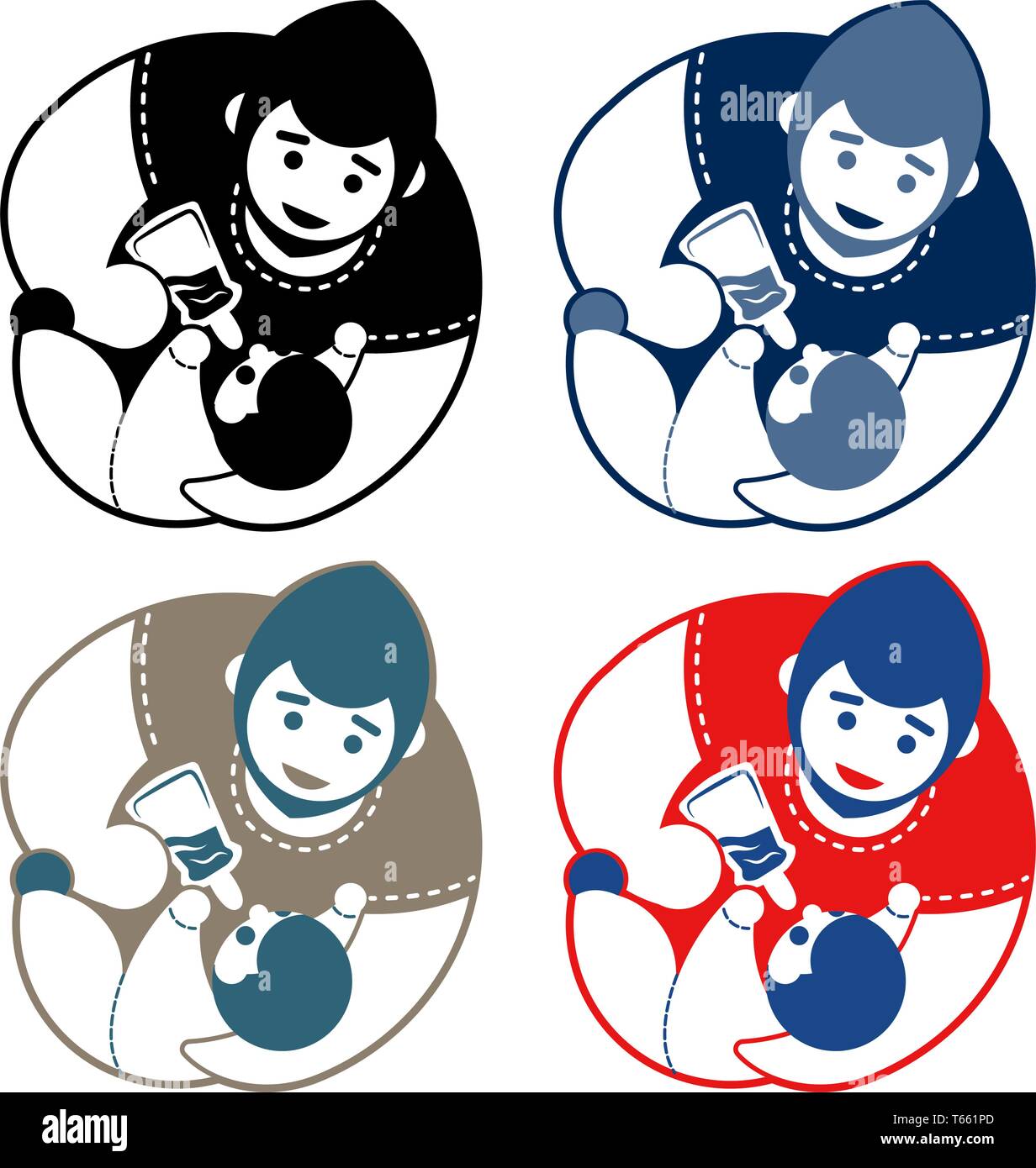 Set of father and baby emblem Stock Vector Image & Art - Alamy