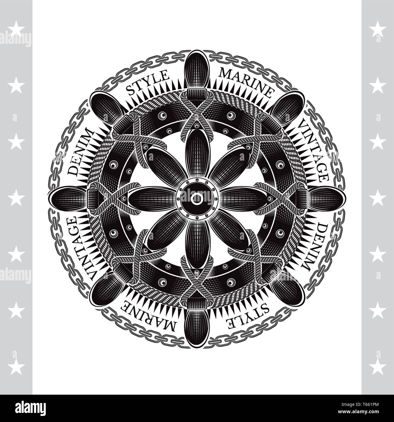 Medieval engraving pattern Stock Vector Images - Alamy