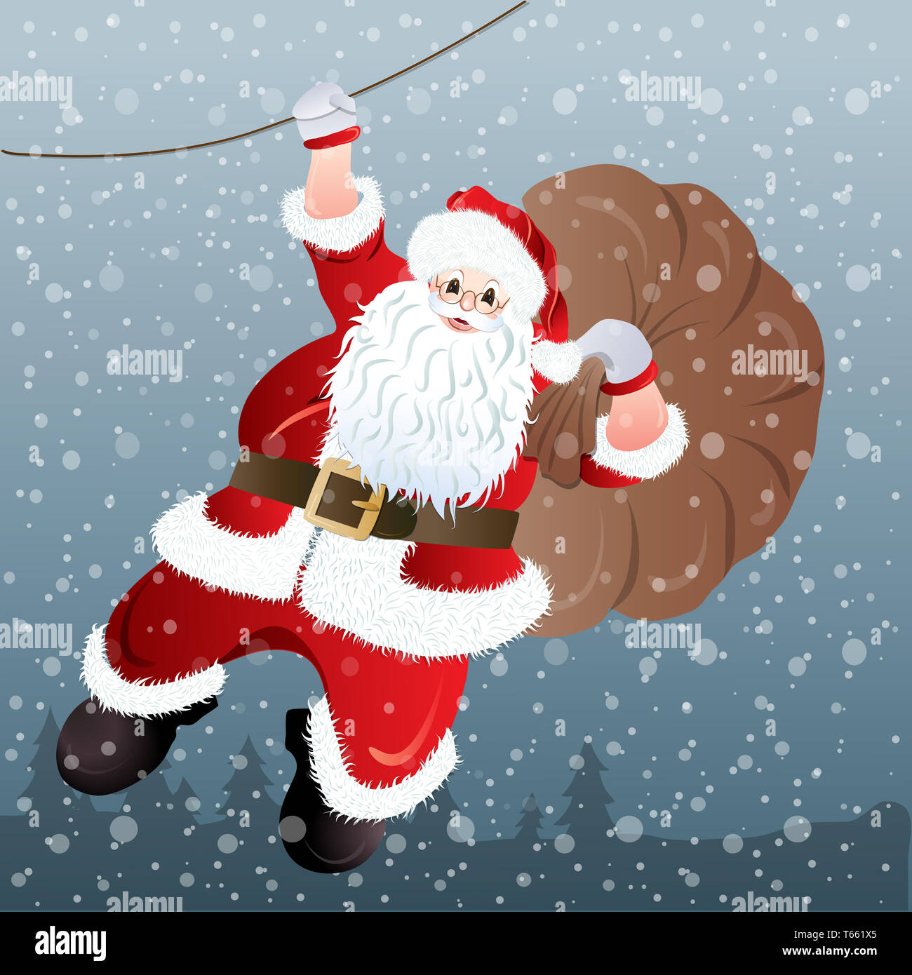 Santa Claus, greeting card design Stock Photo - Alamy