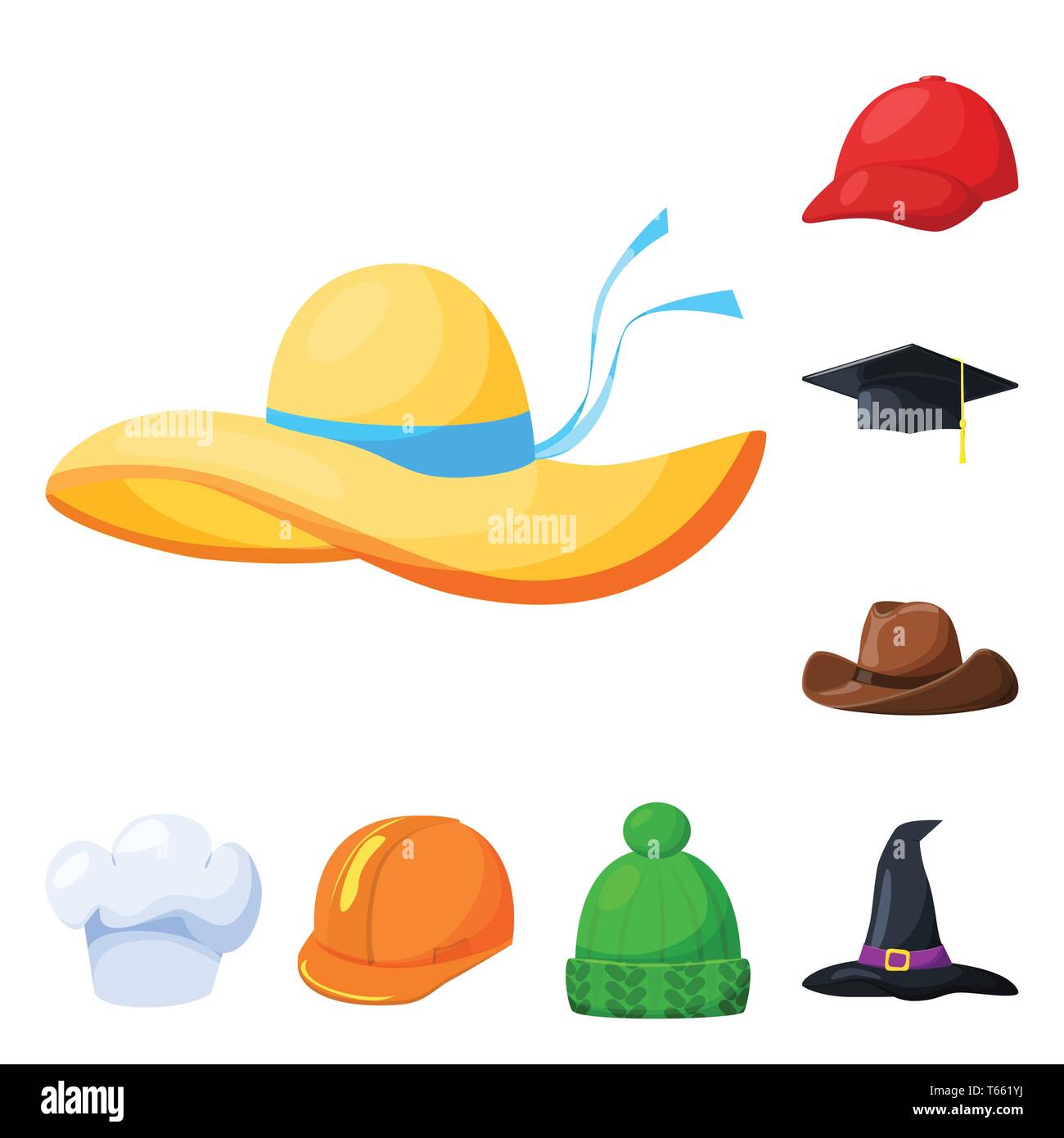 Vector design of headgear and napper logo. Collection of headgear and ...