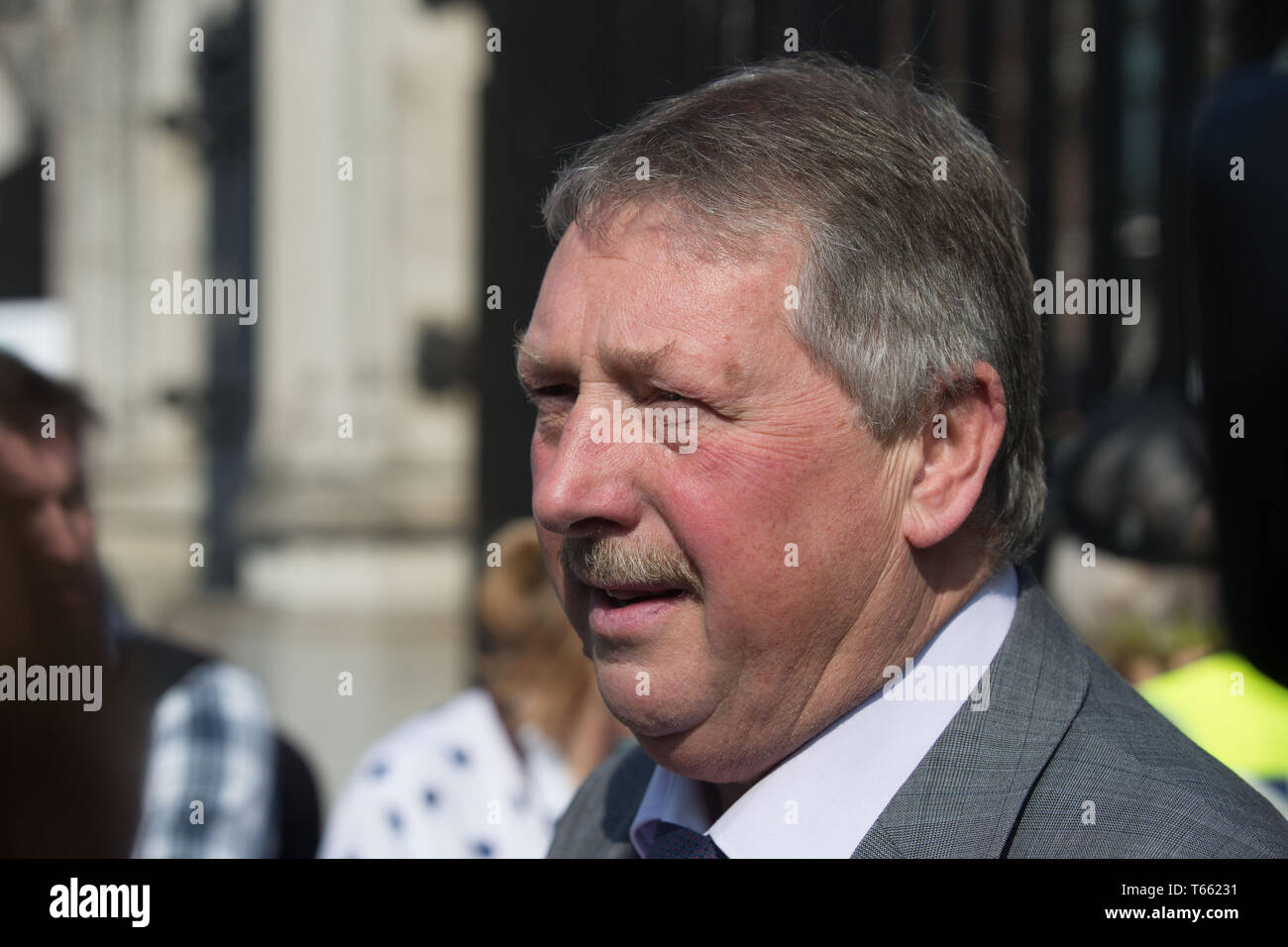 Leave protesters outside the Houses of Parliament, Westminster, London ...