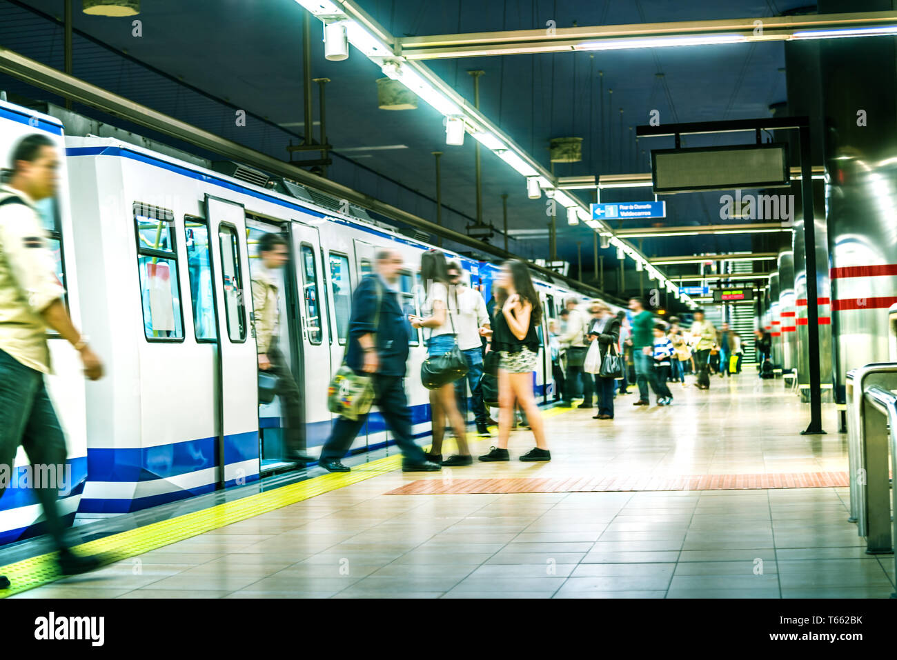 crowd in metro Stock Photo - Alamy