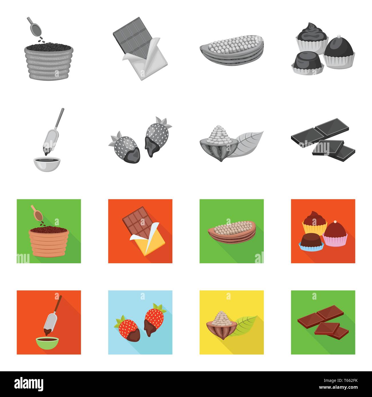 Seed cake piece chocolate Stock Vector Images - Alamy