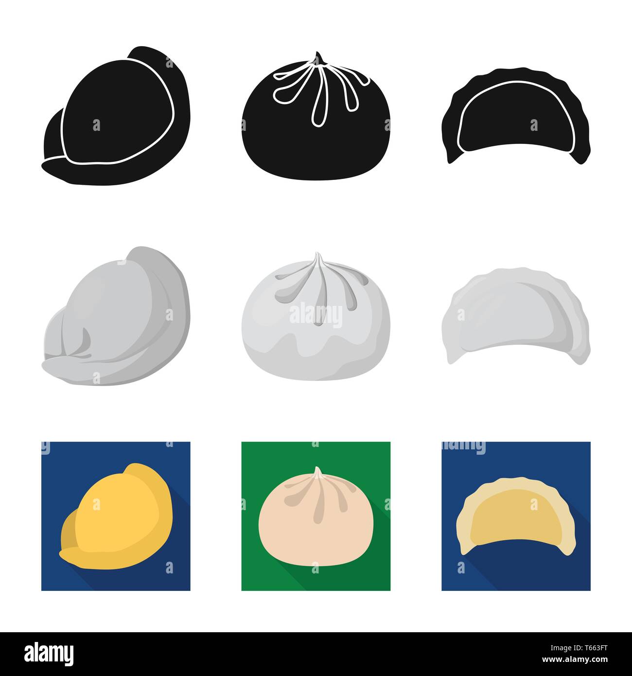 Vector design of products and cooking icon. Collection of products and ...