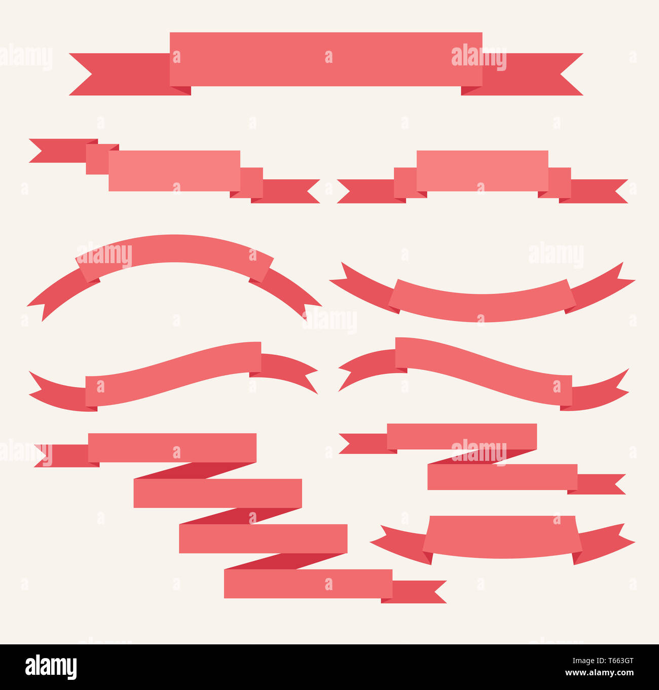 Set of Ribbons Stock Photo - Alamy