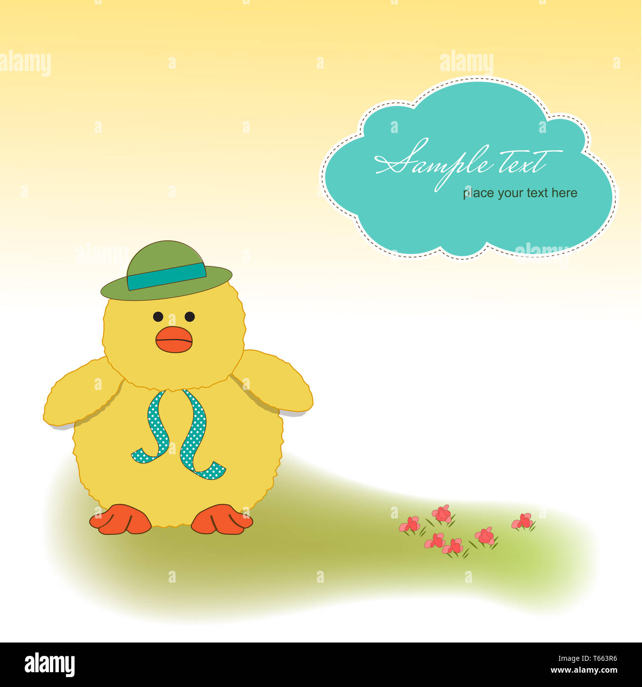 customizable greeting card with duck Stock Photo - Alamy