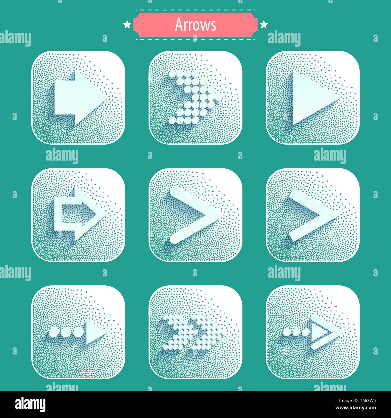 Arrows icons in modern style Stock Vector Image & Art - Alamy
