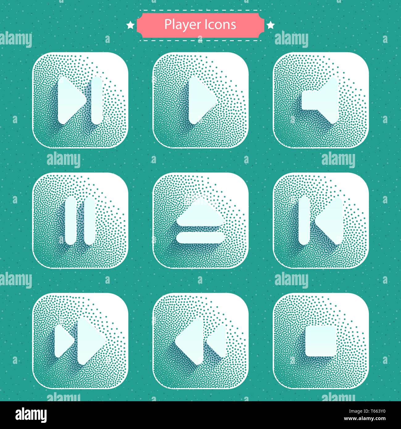 Icons for media player Stock Vector Image & Art - Alamy