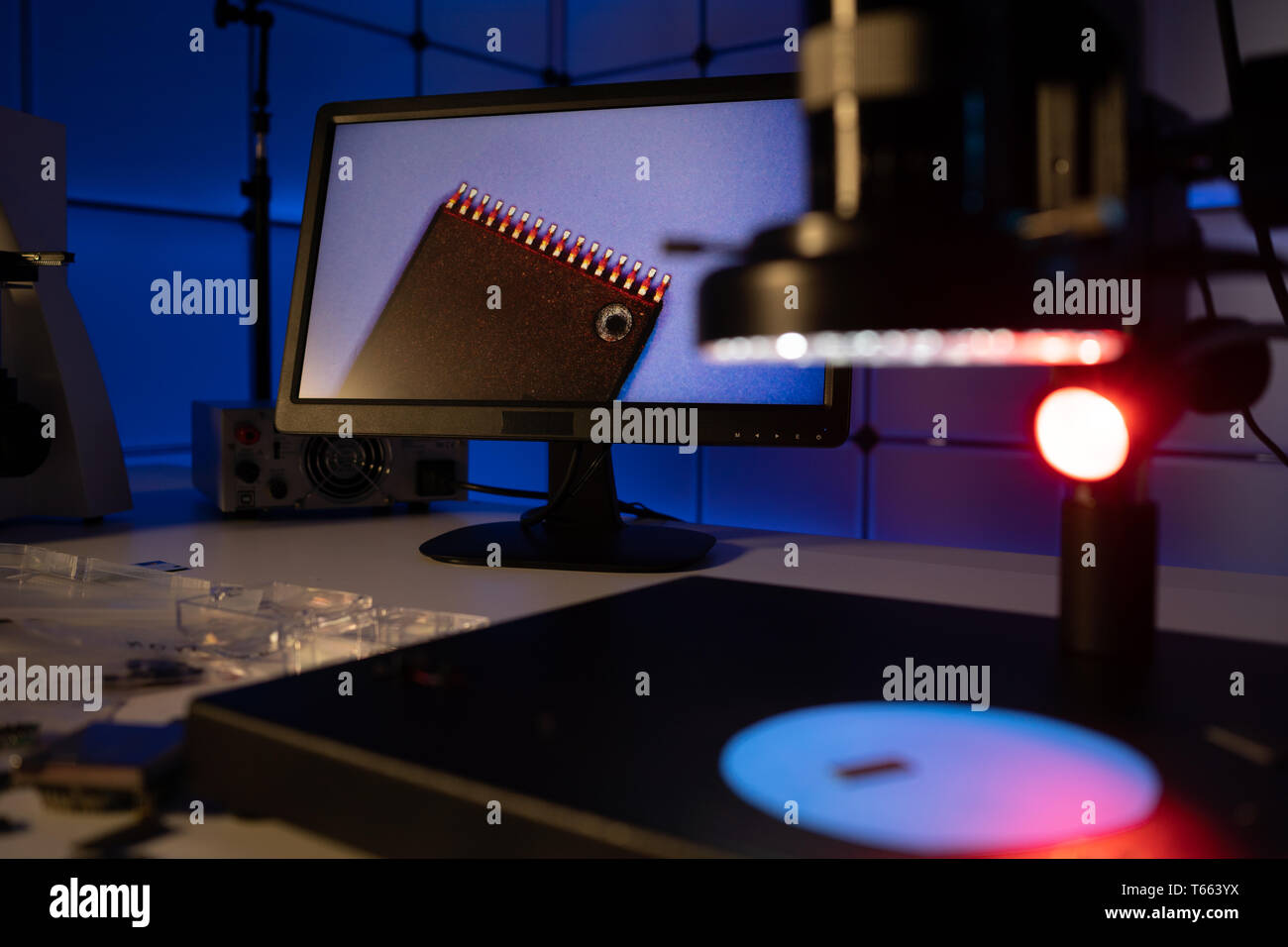 Laboratory of semiconductor chips. The development of modern ...