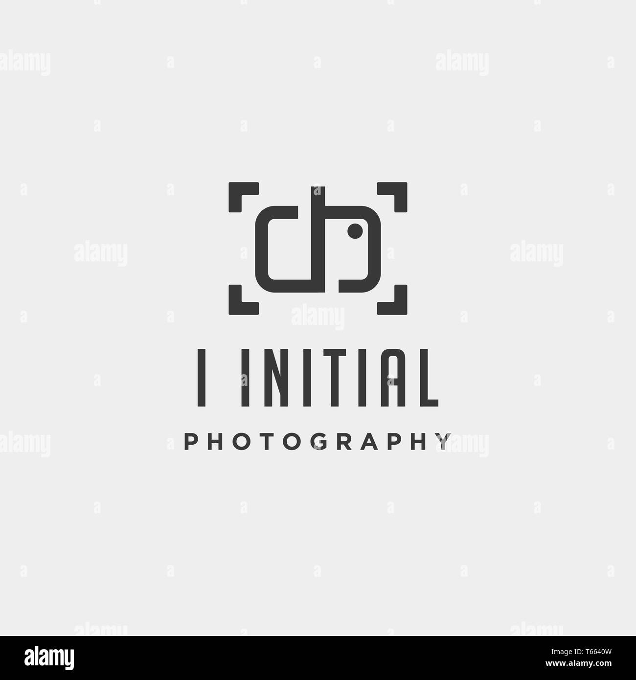 i initial photography logo template vector design icon element Stock ...