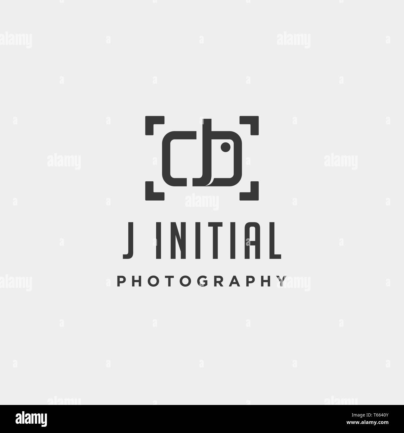 j initial photography logo template vector design icon element Stock ...