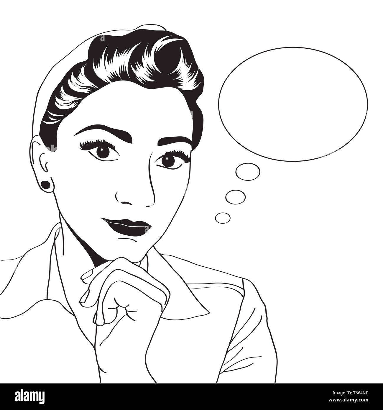 Vintage Pop Art Girl Stock Photo Alamy vintage-pop-art-girl-stock-photo-alamy