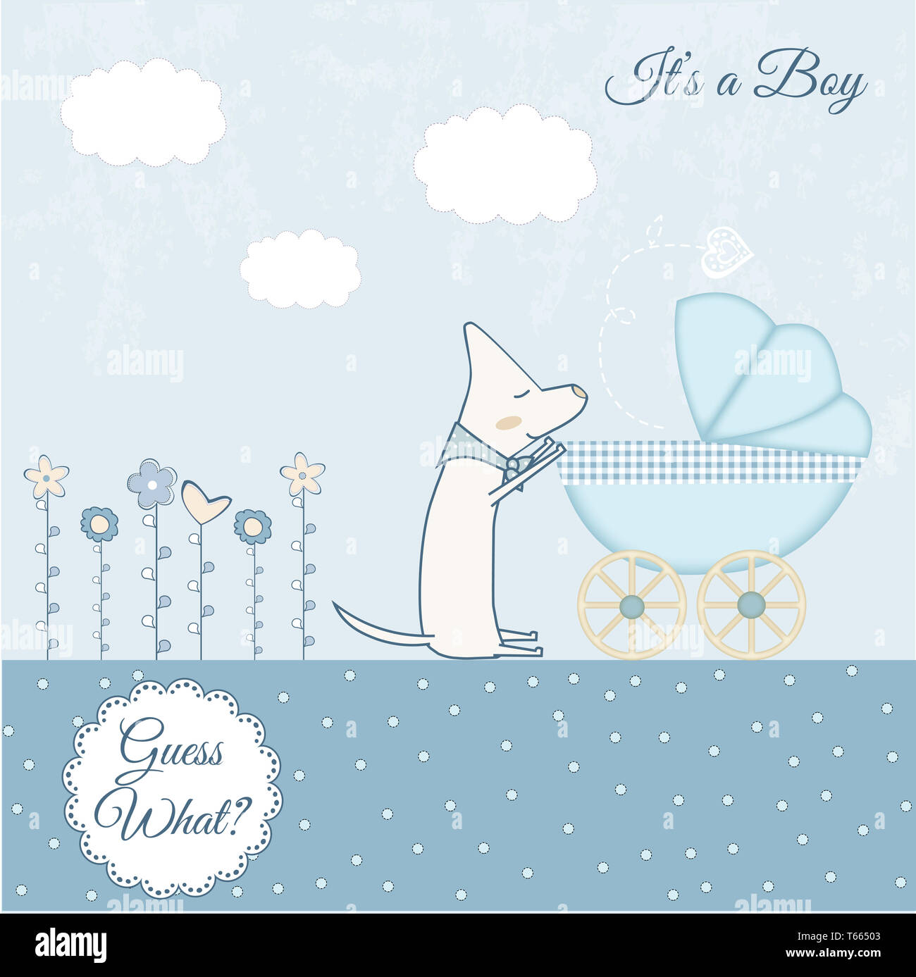 Baby boy announcement Stock Photo - Alamy