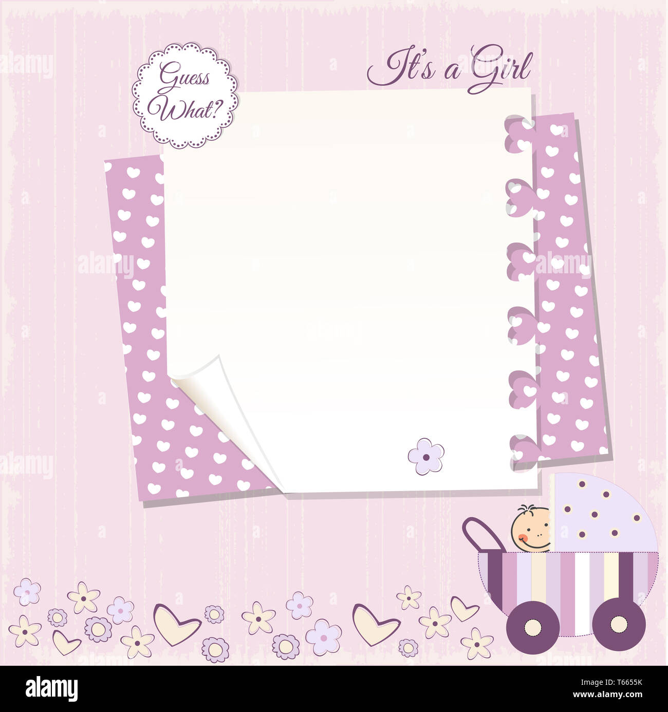 Baby girl announcement hi-res stock photography and images - Alamy