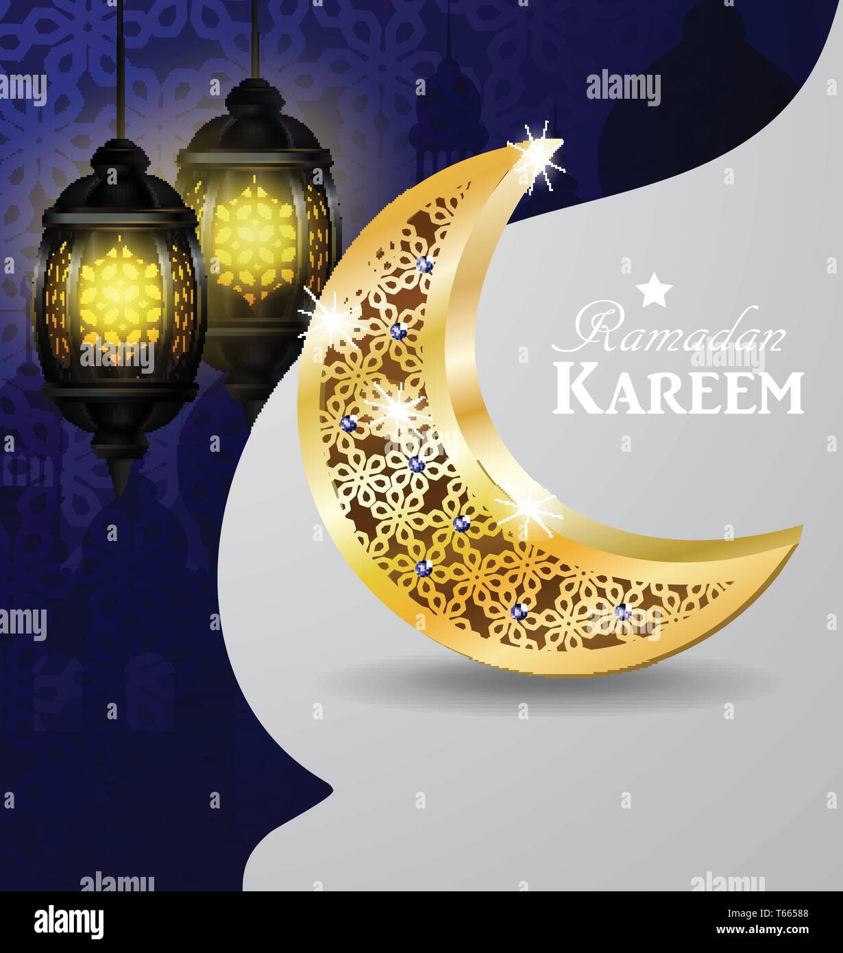 Islamic 3d on dark Stock Vector Images - Alamy