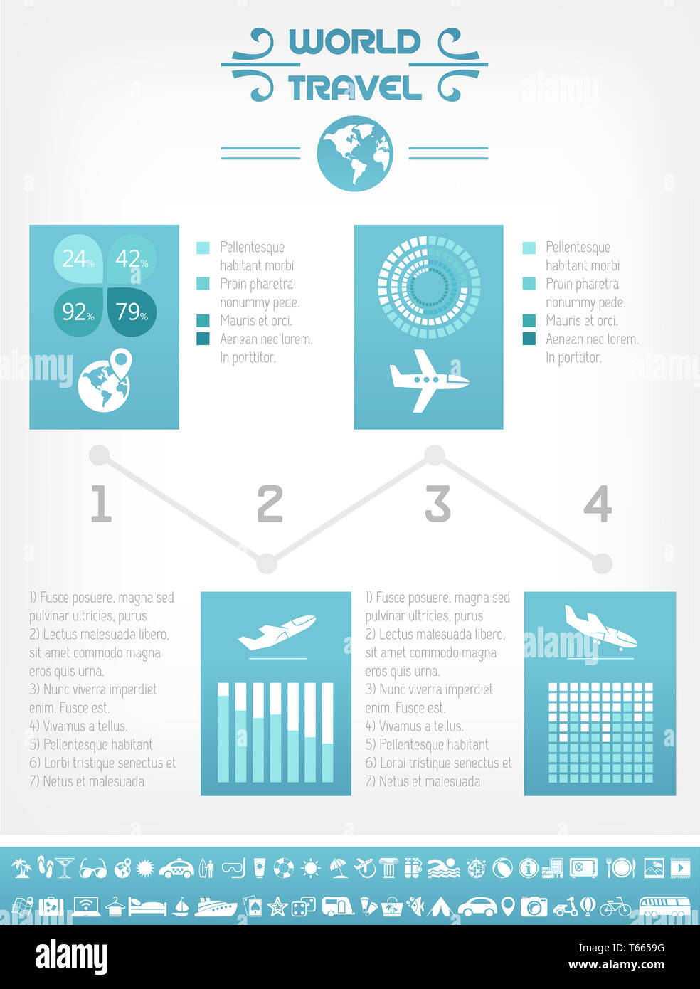 Travel Infographic Template Stock Photo - Alamy