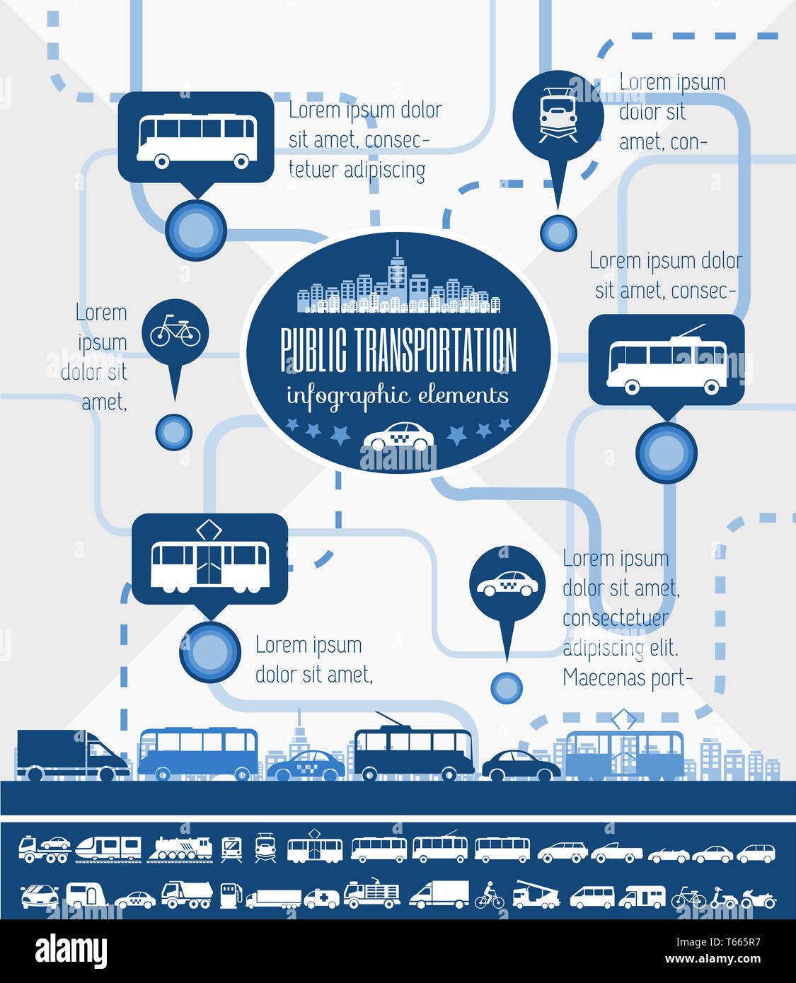 Transportation Infographic Template Stock Photo - Alamy