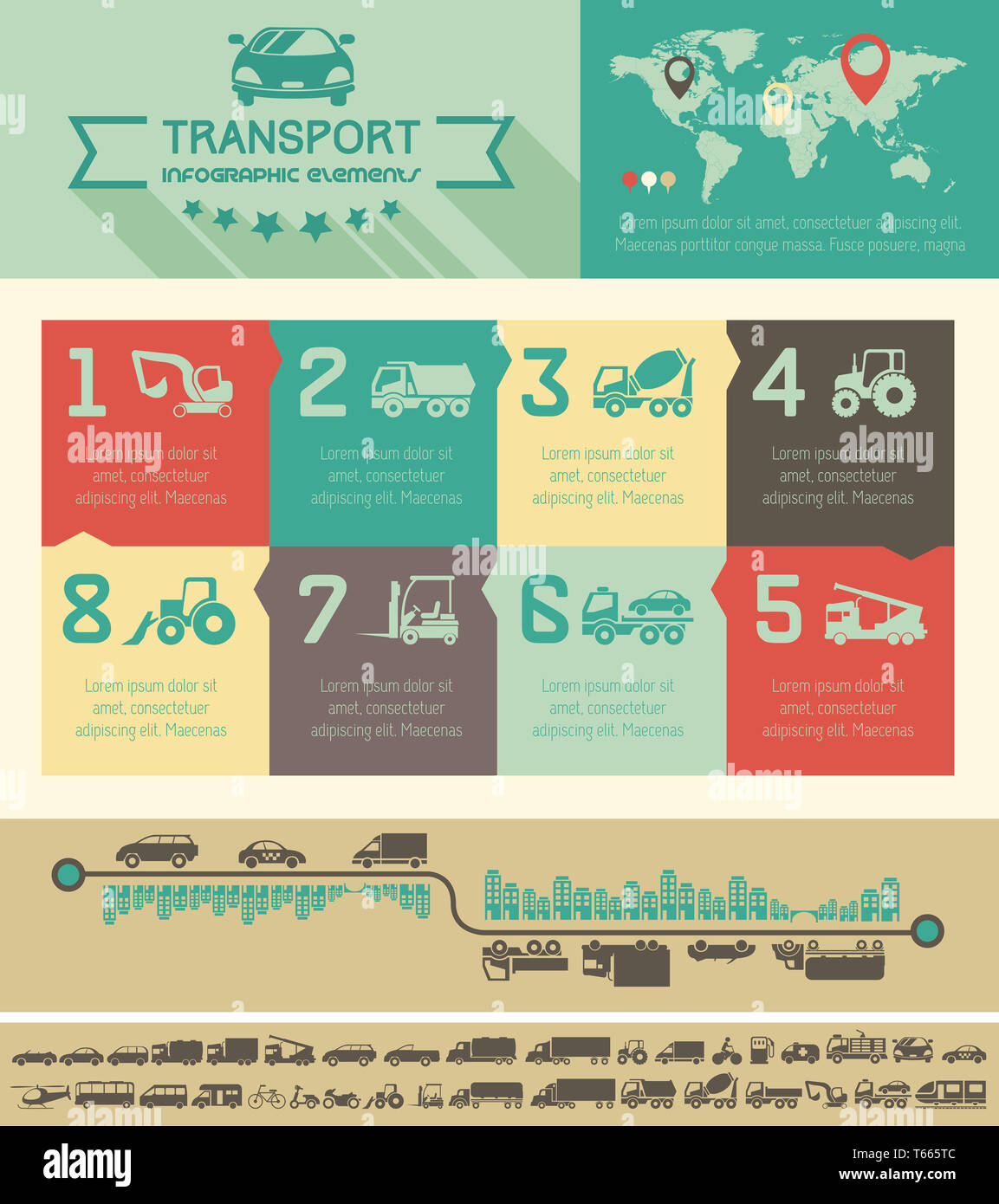Transportation infographic hi-res stock photography and images - Alamy