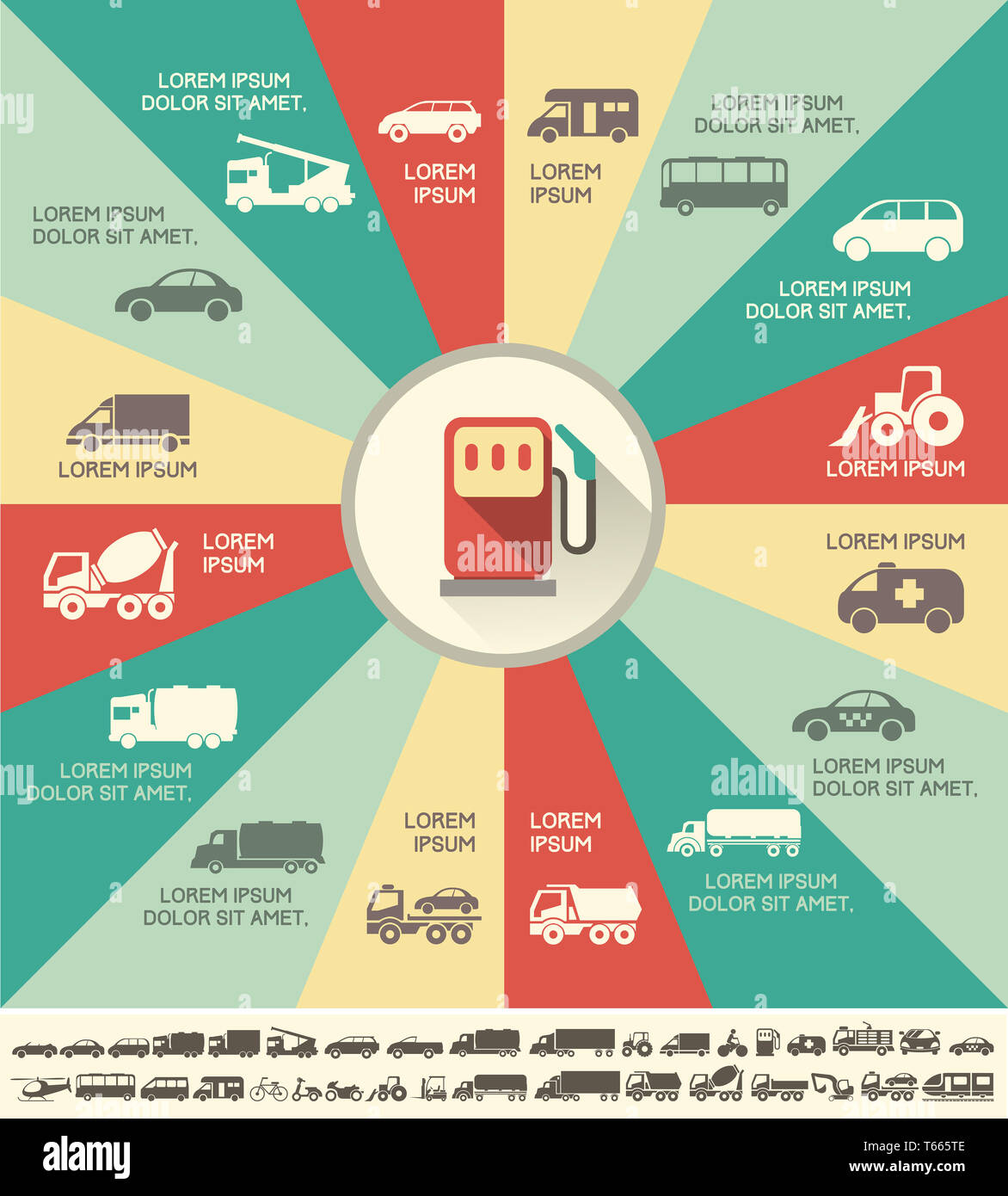 Transportation Infographic Template Stock Photo - Alamy