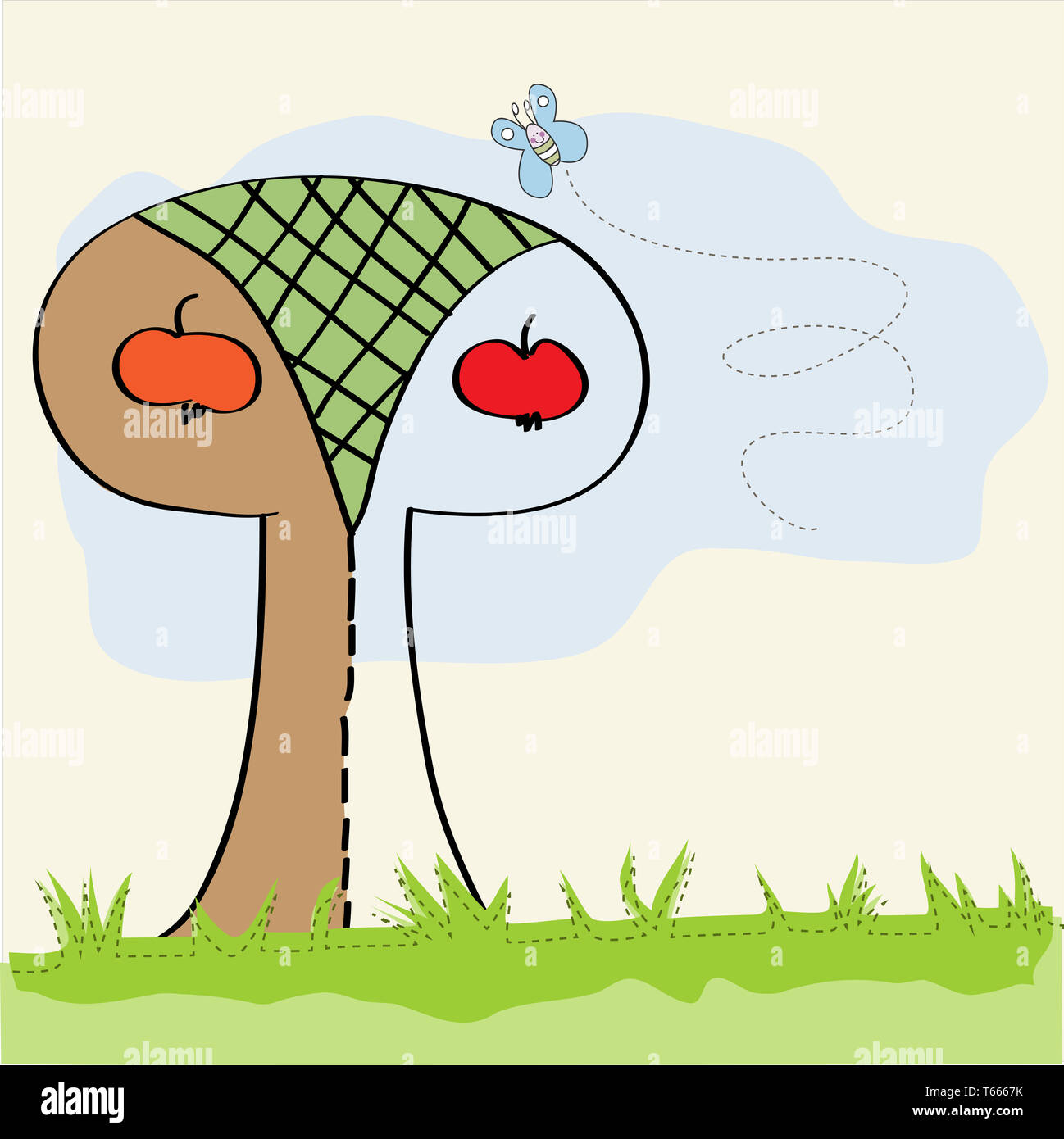 Stylized tree illustration hi-res stock photography and images - Alamy