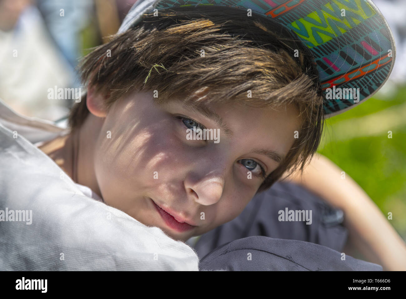 Boy with cap hi-res stock photography and images - Alamy