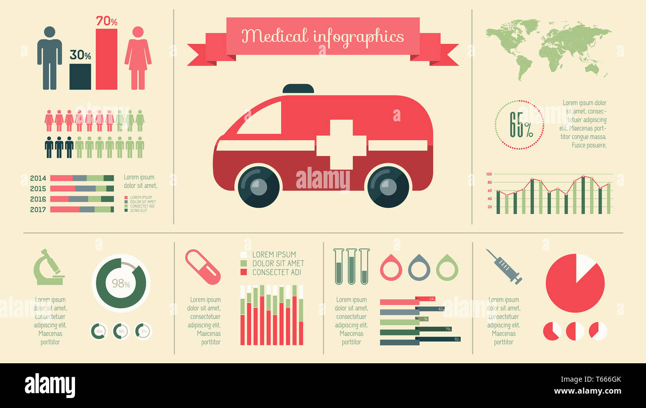 Medical Infographic Template Stock Photo - Alamy
