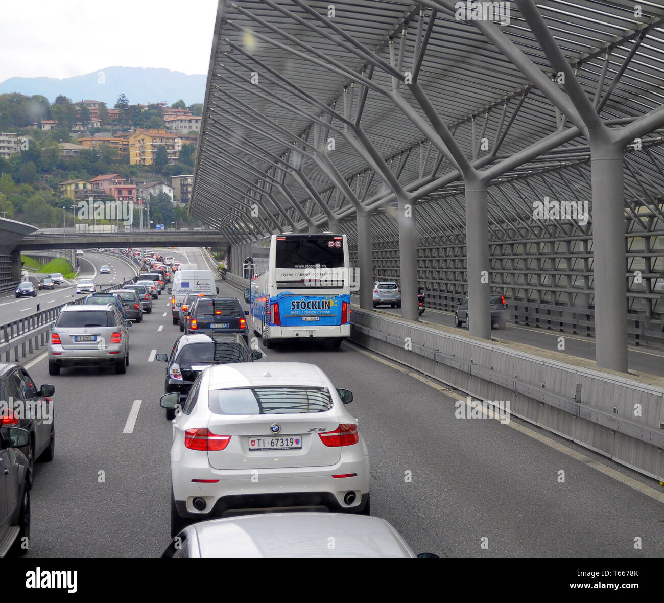 Traffic on a typical German Autobahn, Germany Stock Photo - Alamy