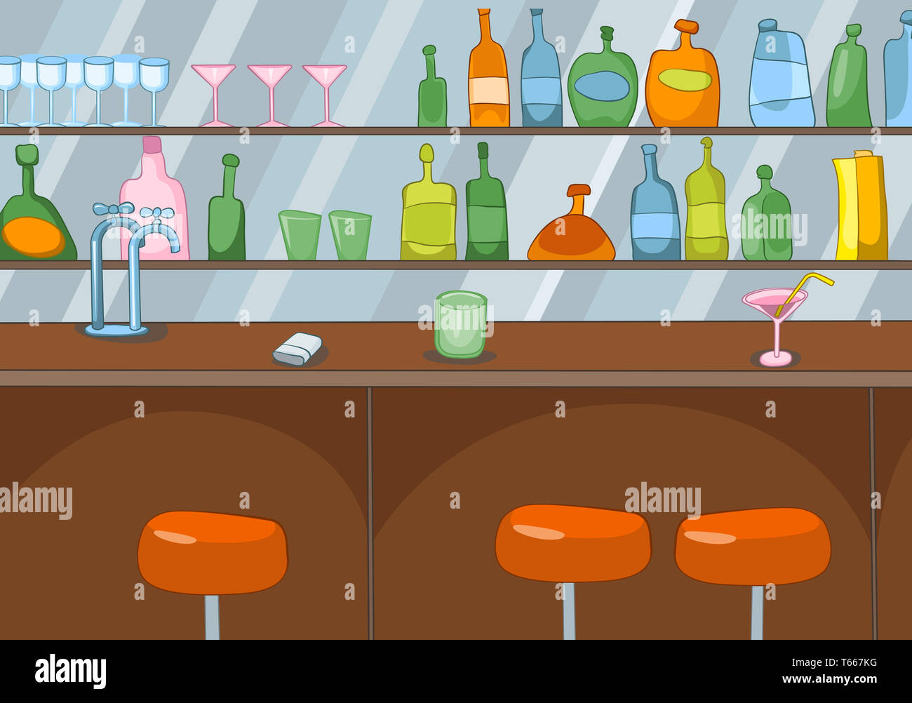 Bar cartoon hi-res stock photography and images - Alamy