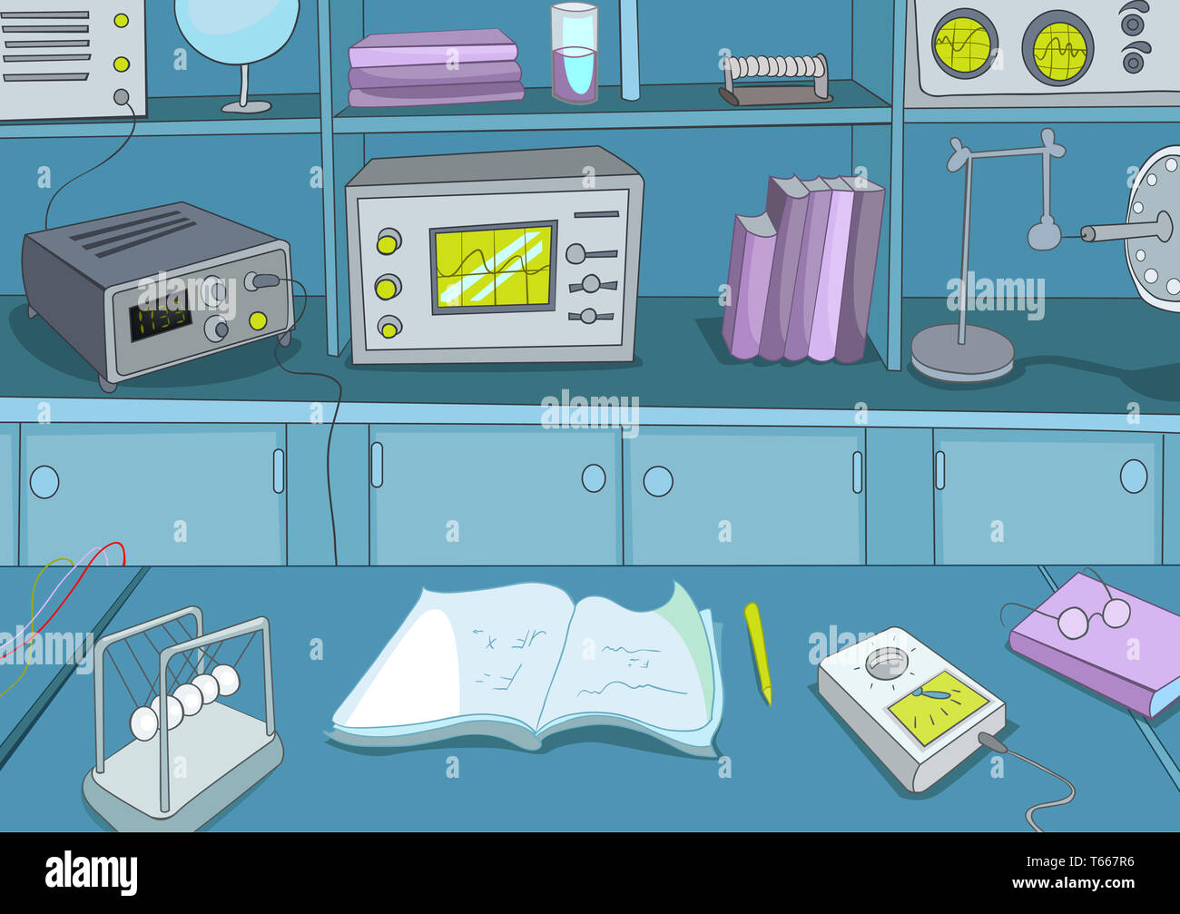 Physics laboratory school oscilloscope hi-res stock photography and ...