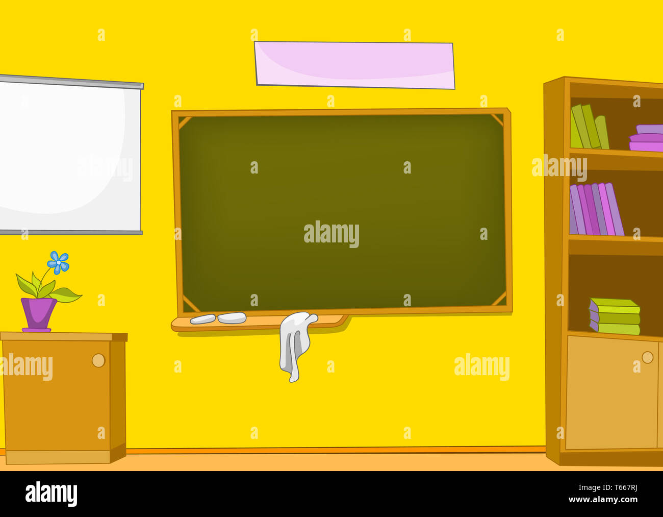 Cartoon classroom hi-res stock photography and images - Alamy