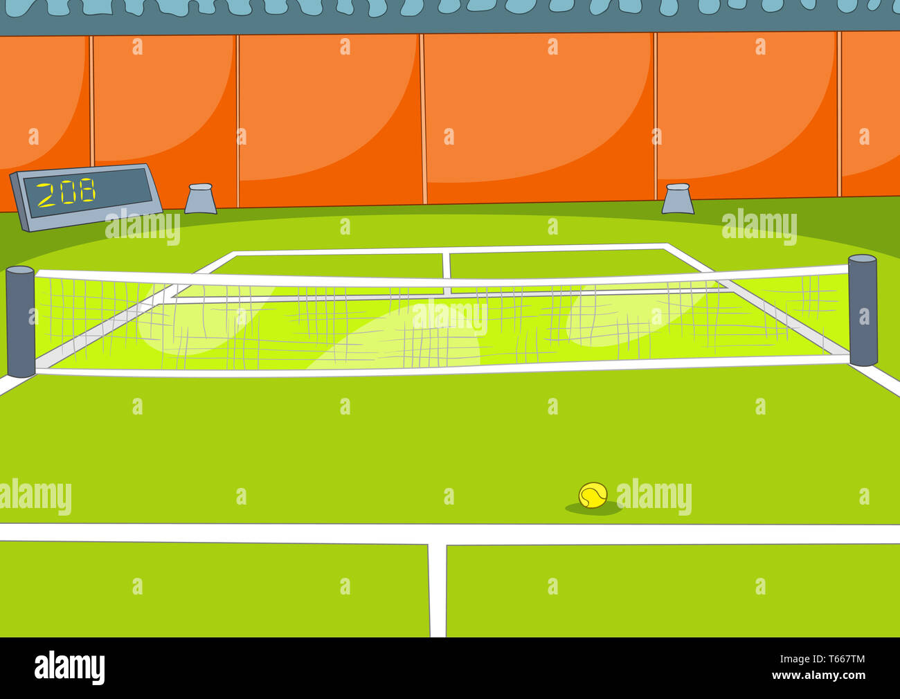 Cartoon tennis court hi-res stock photography and images - Alamy
