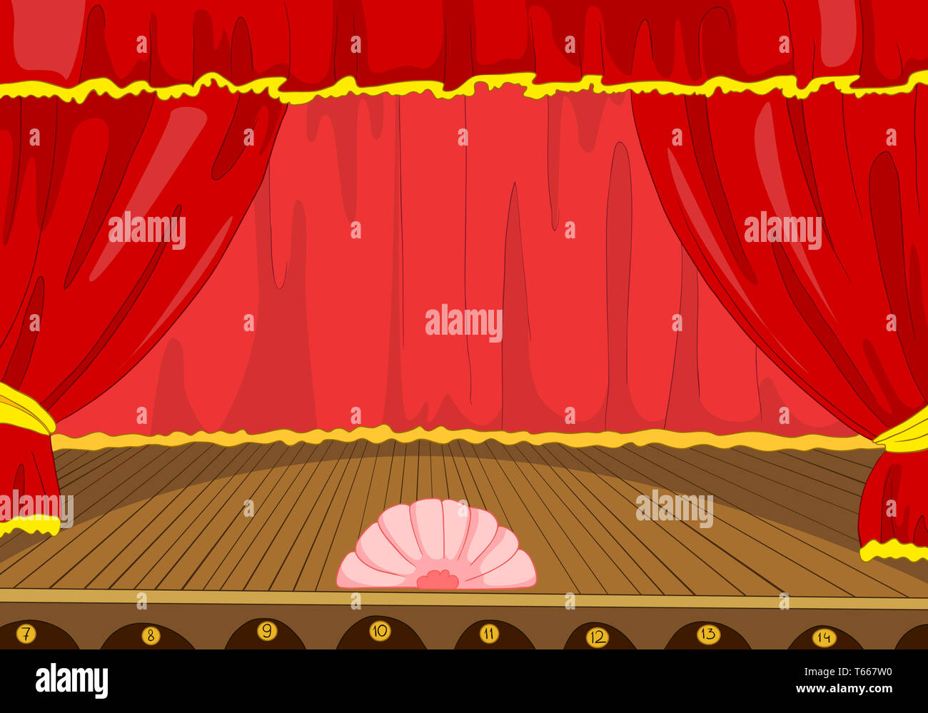 Theater stage cartoon hi-res stock photography and images - Alamy